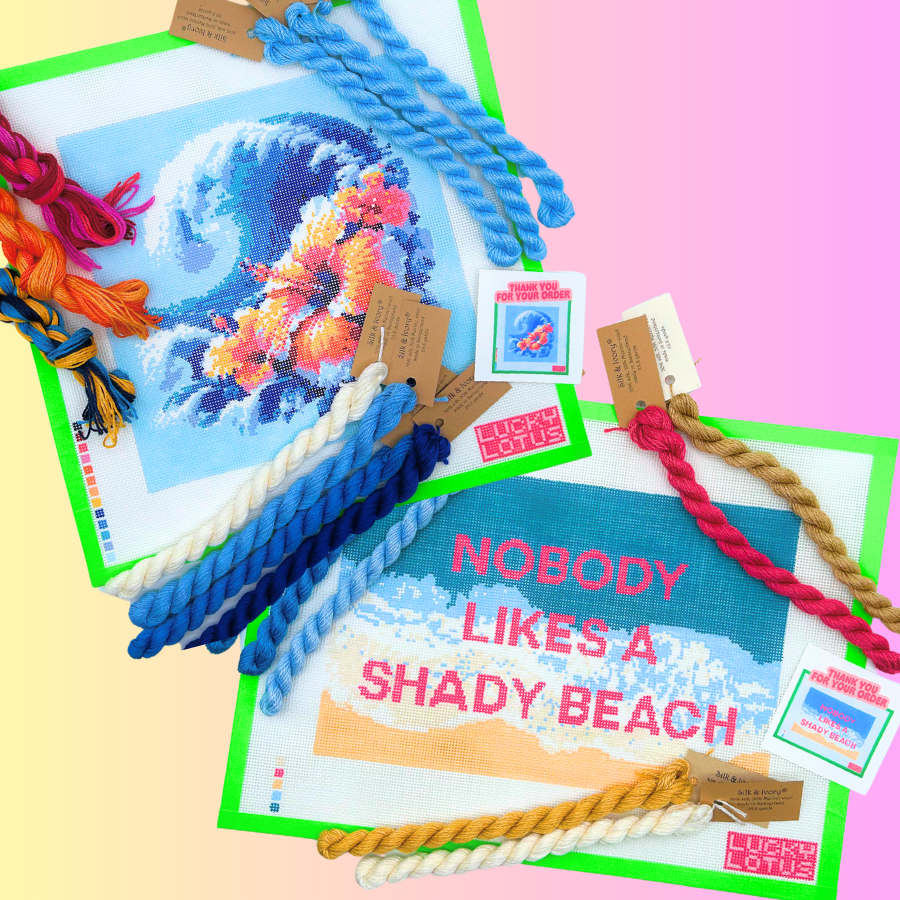 13 Mesh – Lucky Lotus Needlepoint